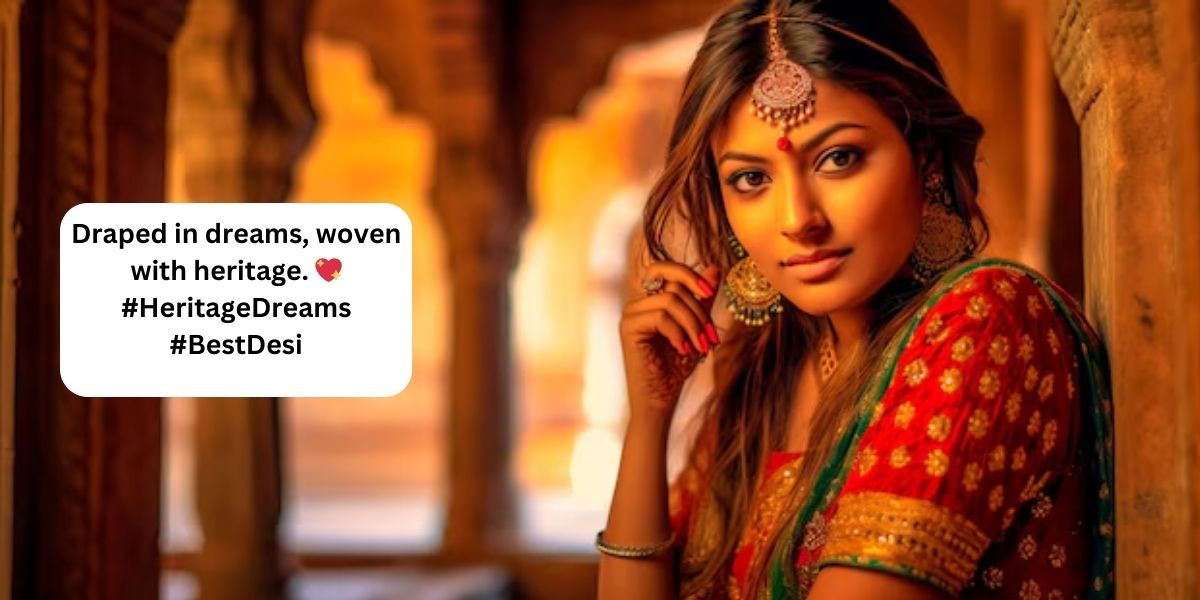 300+ Best Captions for Traditional Look for Girl for 2025